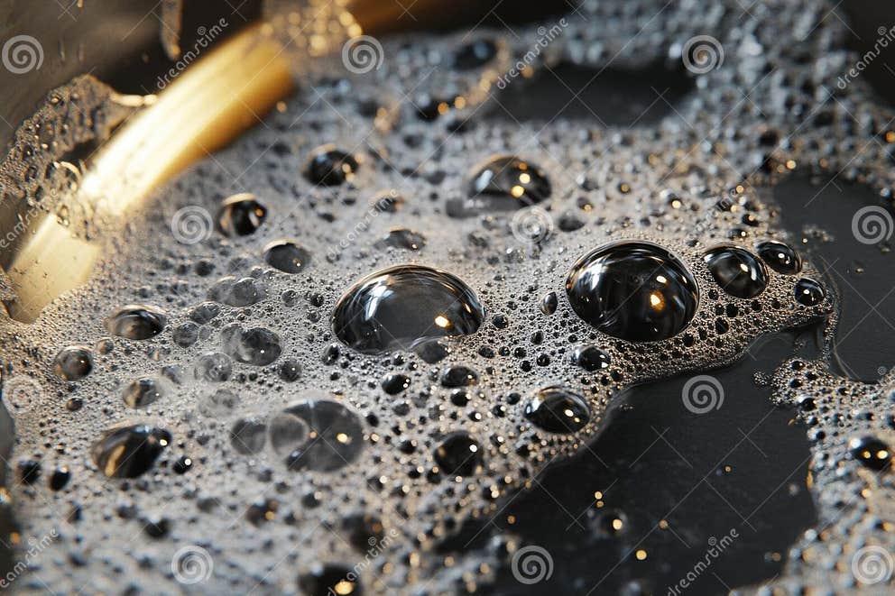 Close-Up of Bubbles in a Sink Full of Soapy Water Stock Illustration ...