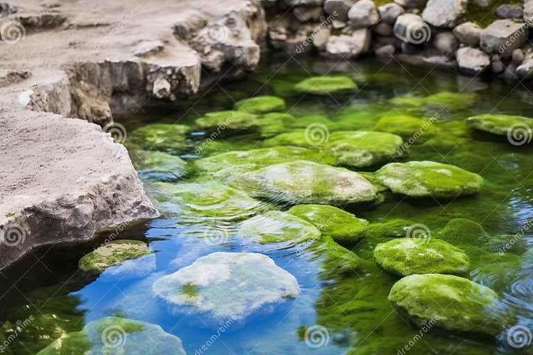 Close-up of Bubbling Hot Spring Water Stock Photo - Image of nature ...