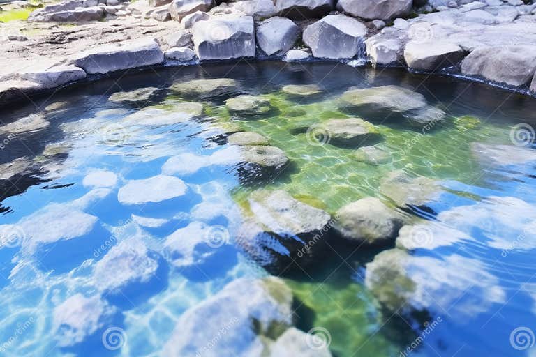 Close-up of Bubbling Hot Spring Water Stock Photo - Image of water ...