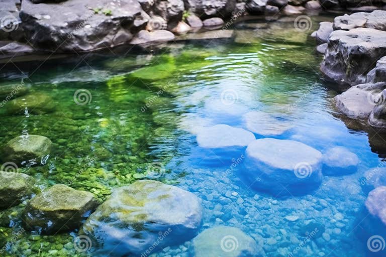 Close-up of Bubbling Hot Spring Water Stock Photo - Image of spring ...