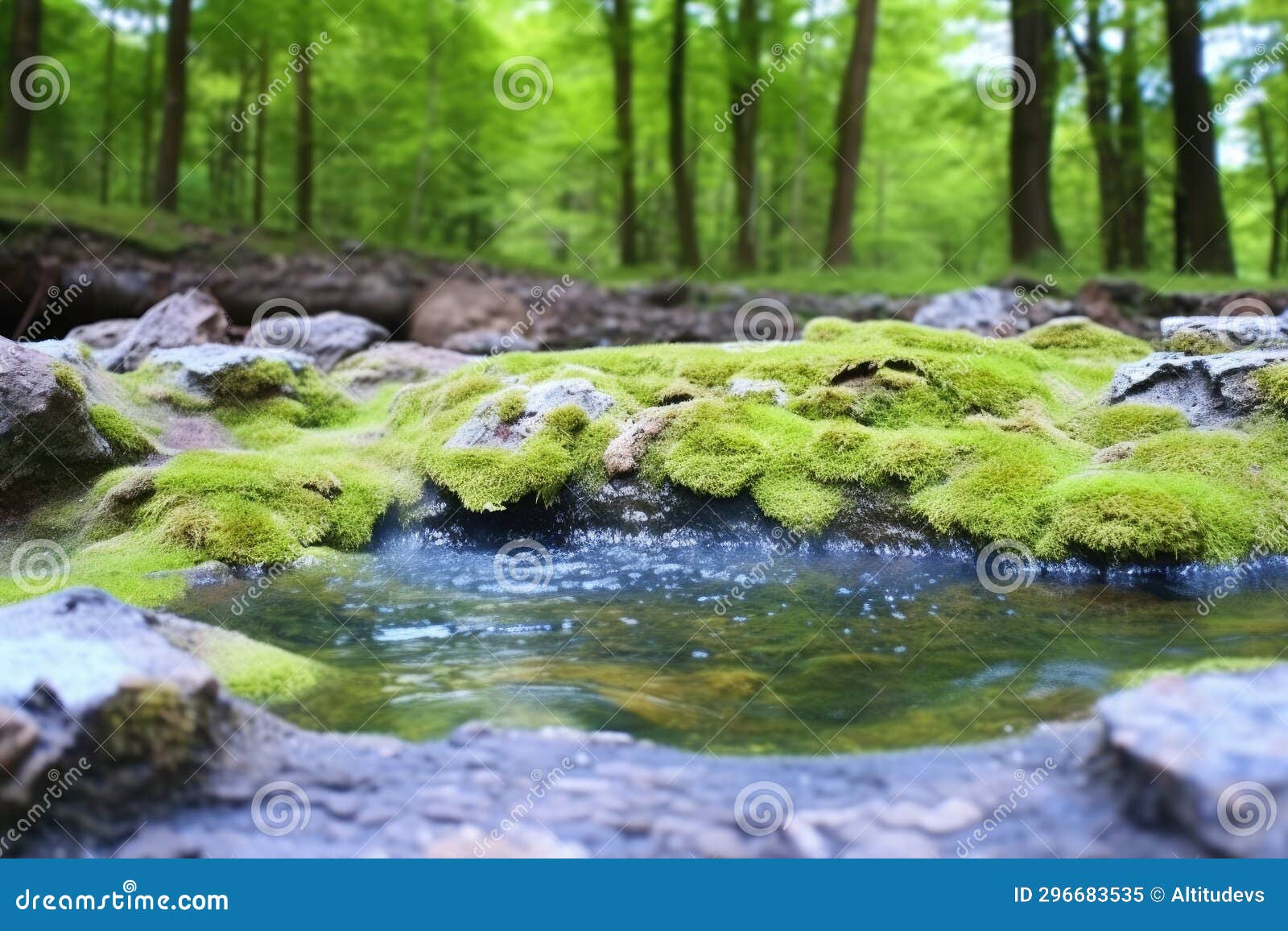 Close-up of Bubbling Hot Spring Water Stock Illustration - Illustration ...