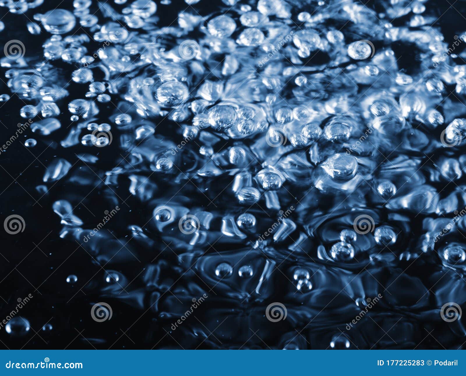 Bubbling water surface stock image. Image of blue, water - 177225283