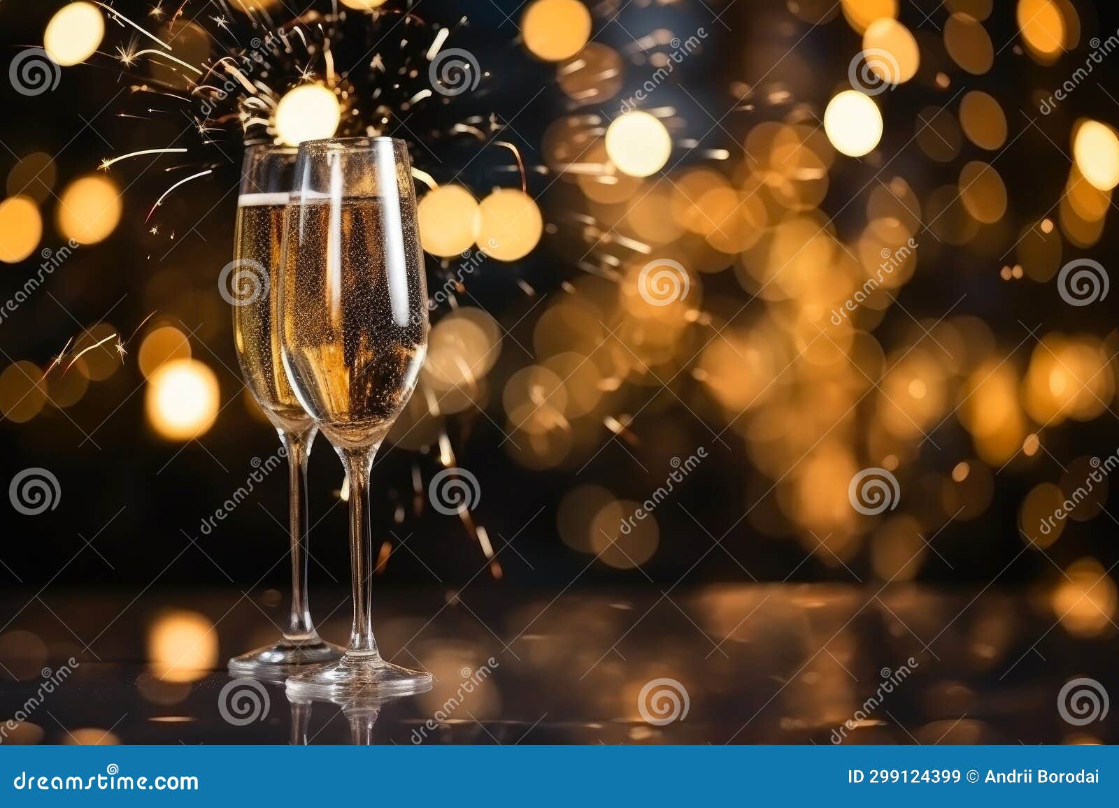 Close-up of Bubbly Champagne with Explosive Backdrop. Stock ...