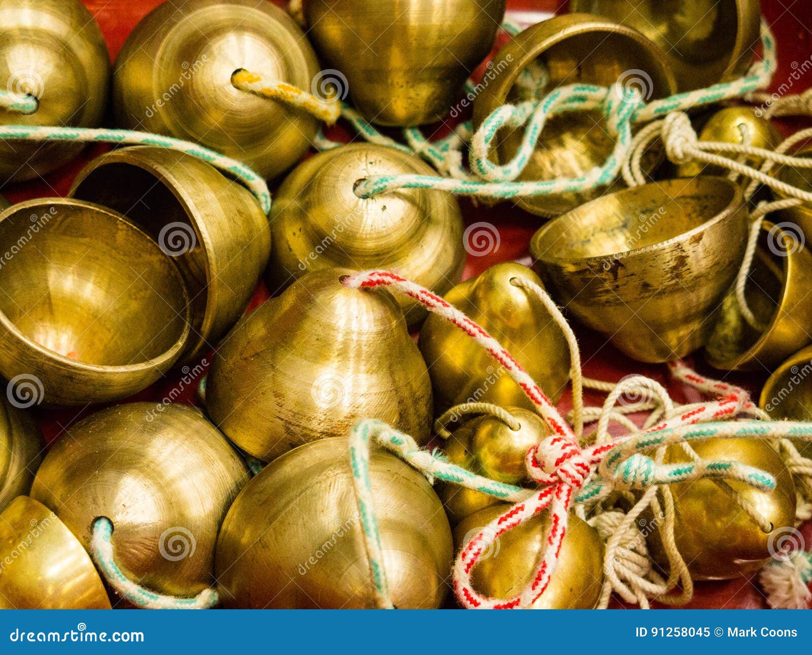 Close Up of a Bucket of Bells Stock Image - Image of instrument ...
