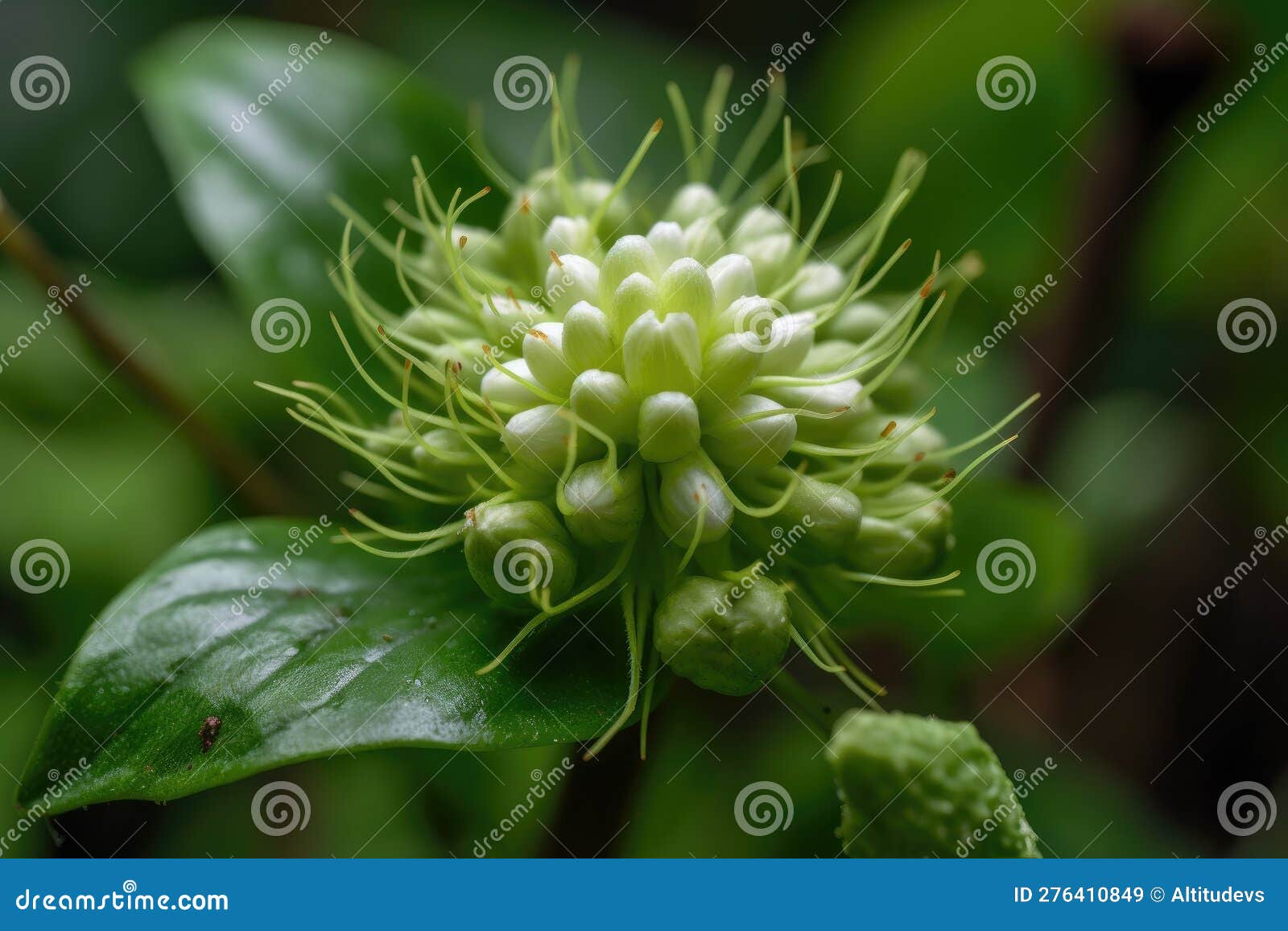 Close-up of Budding Flower, Surrounded by Lush Greenery Stock Image ...