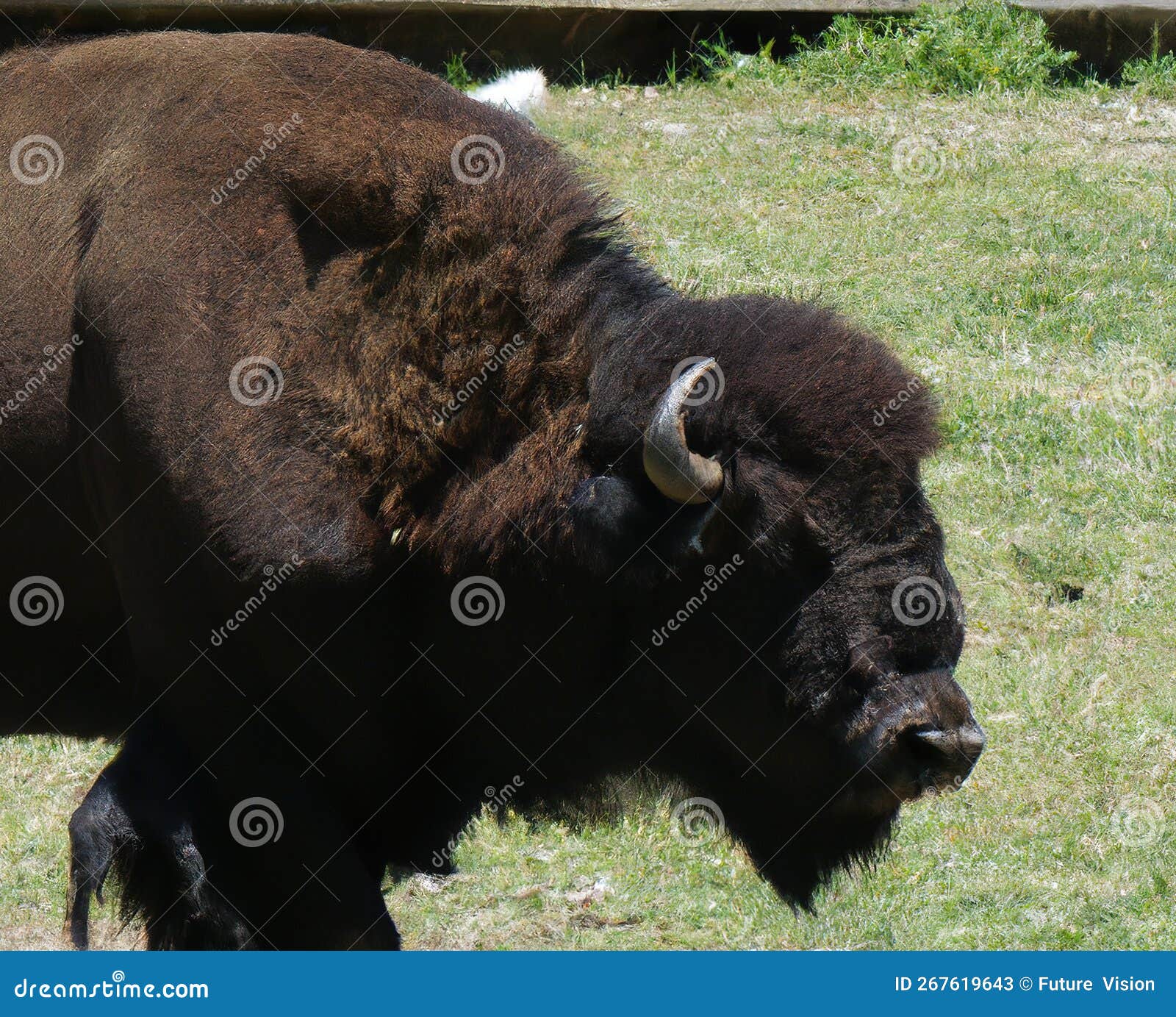 Close Up of Buffalo on Field, Created Using Generative Ai Technology ...
