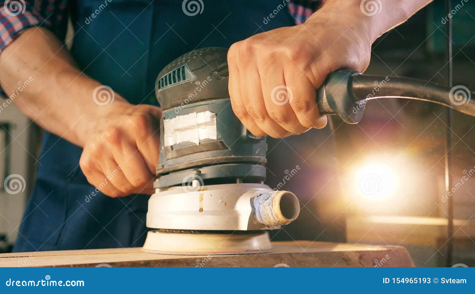 Close Up of the Buffing Machine while Processing Wood Stock Video ...