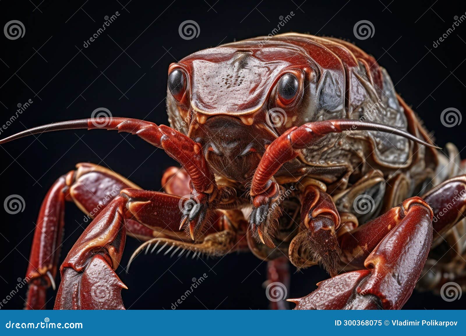 Close-up of Bug on Black Background Stock Image - Image of closeup ...