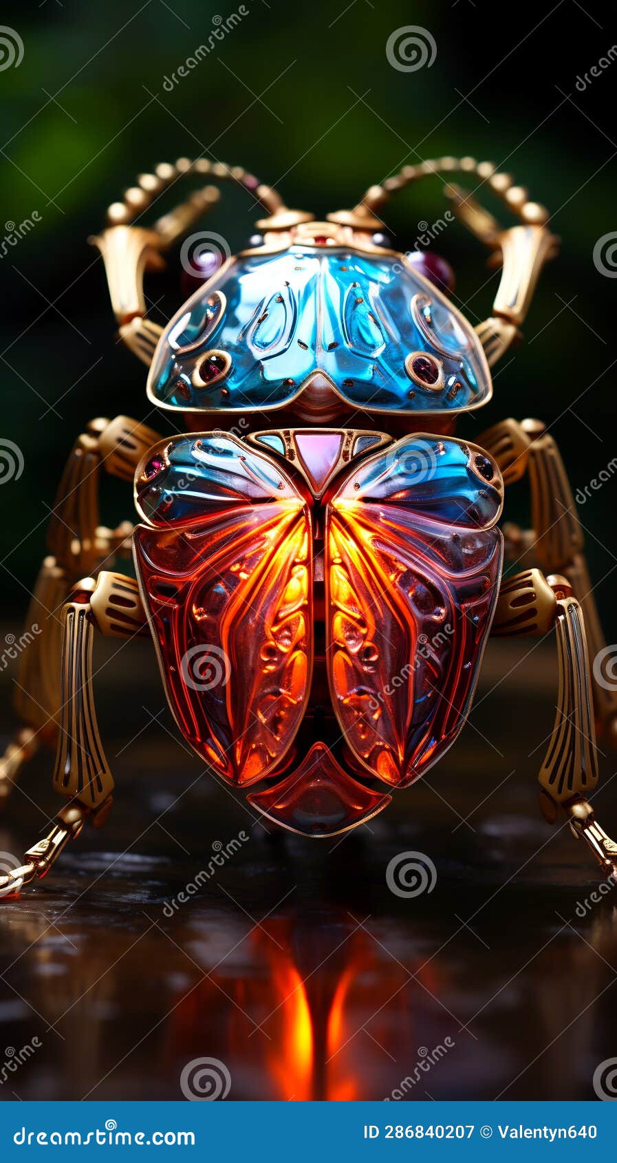 Close Up of Bug with Light Inside of it. Generative AI Stock ...