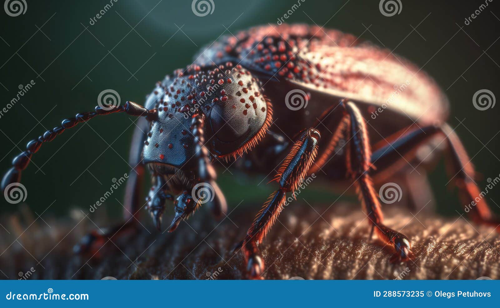A Close Up of a Bug on a Person S Arm Stock Illustration - Illustration ...