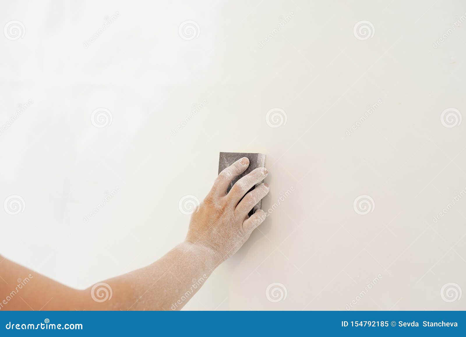 Close Up of Builder Working with Grinding Tool. Repair and Renovation ...