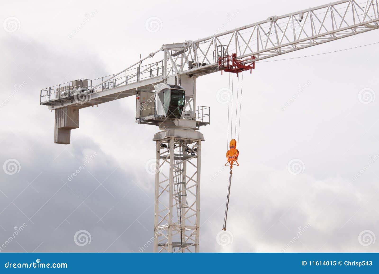 Close Up of a Building Construction Crane Stock Image - Image of site ...