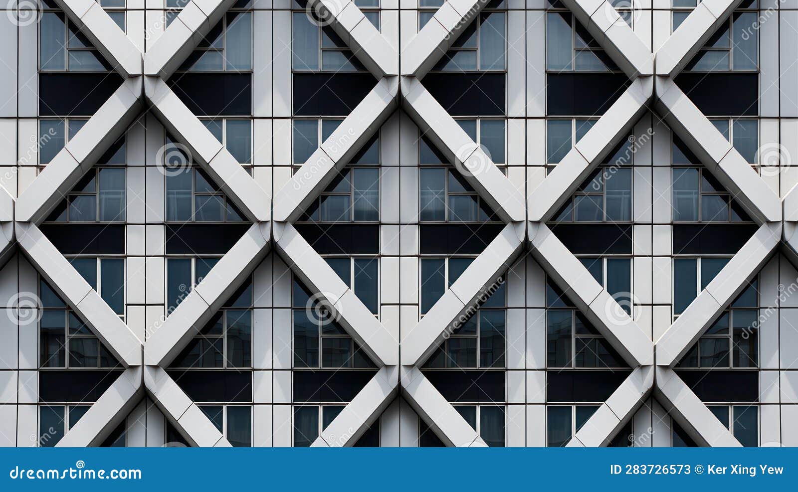 Close Up Building Facade Repeated Design Pattern Stock Illustration ...