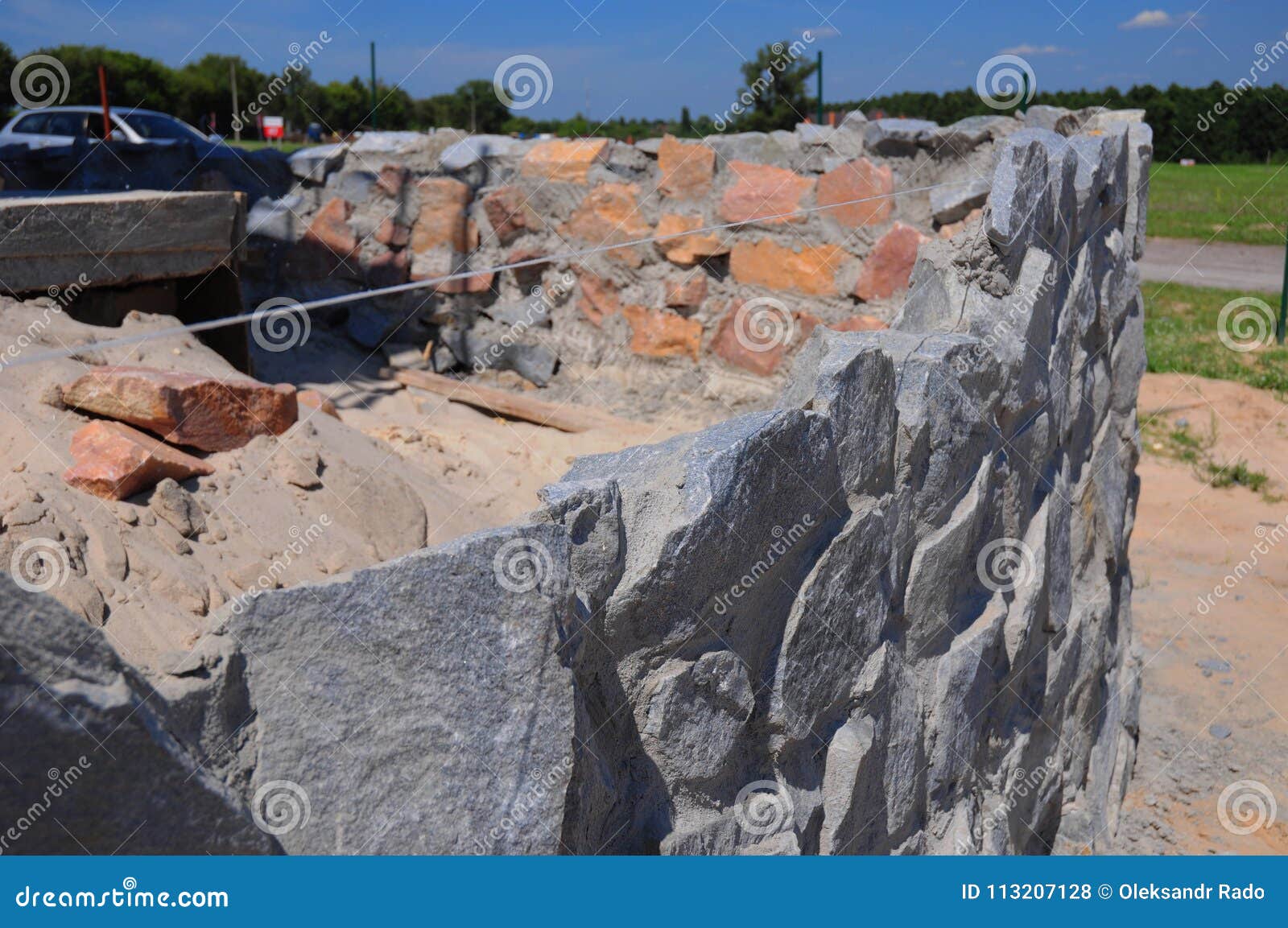 Building House Foundation from Wild Stone Stock Photo - Image of home ...