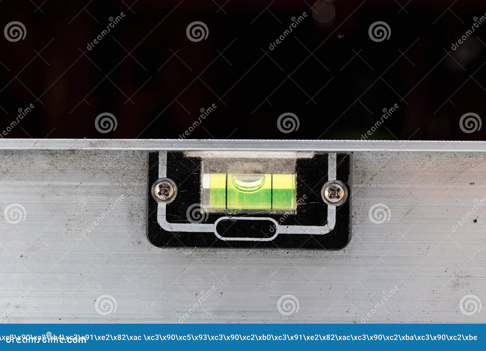 Close-up of a Building Metal Level, a Ruler Lying on the Boards ...
