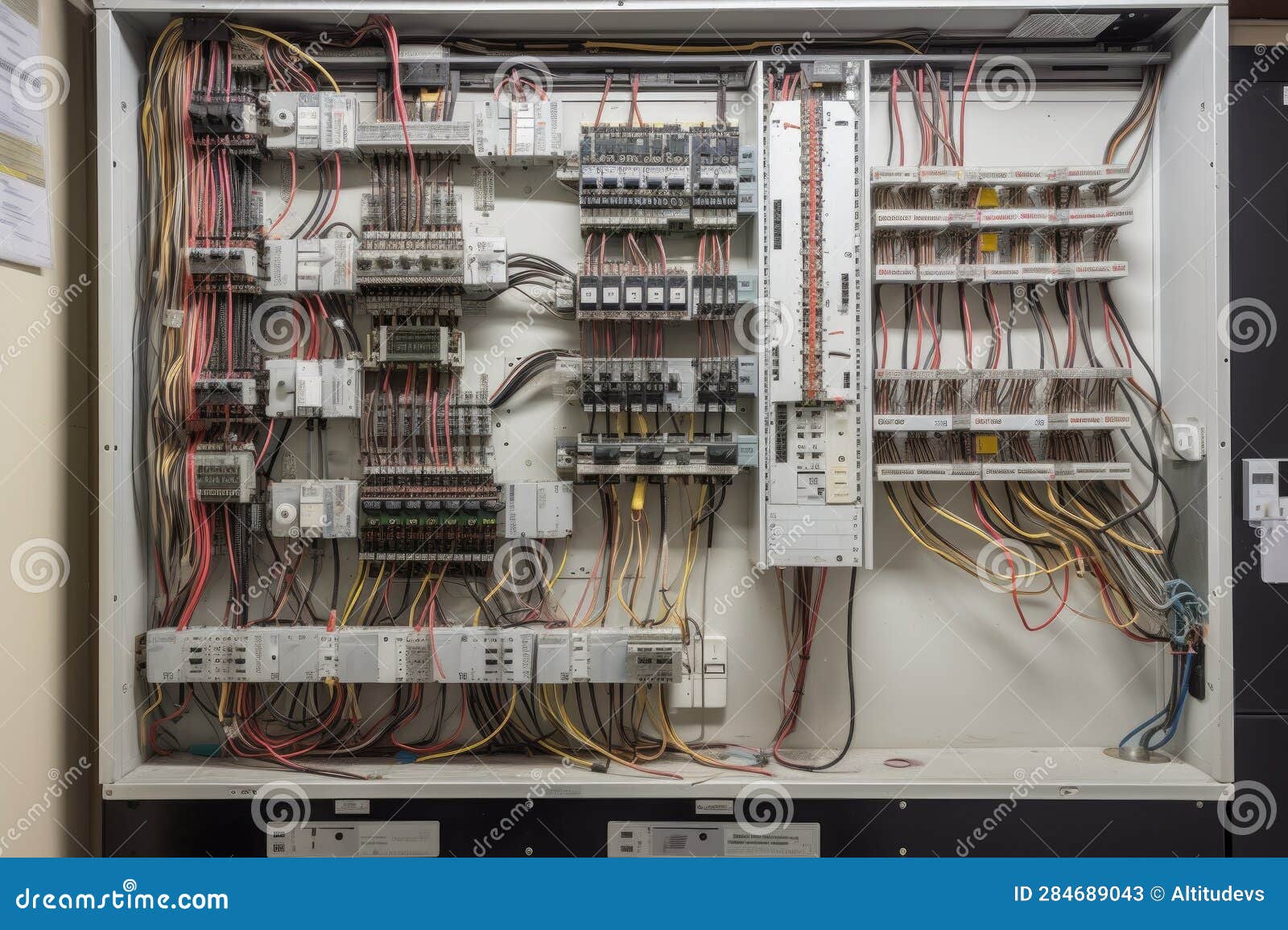 Close-up of Building S Circuit Diagram, with Wiring and Electrical ...