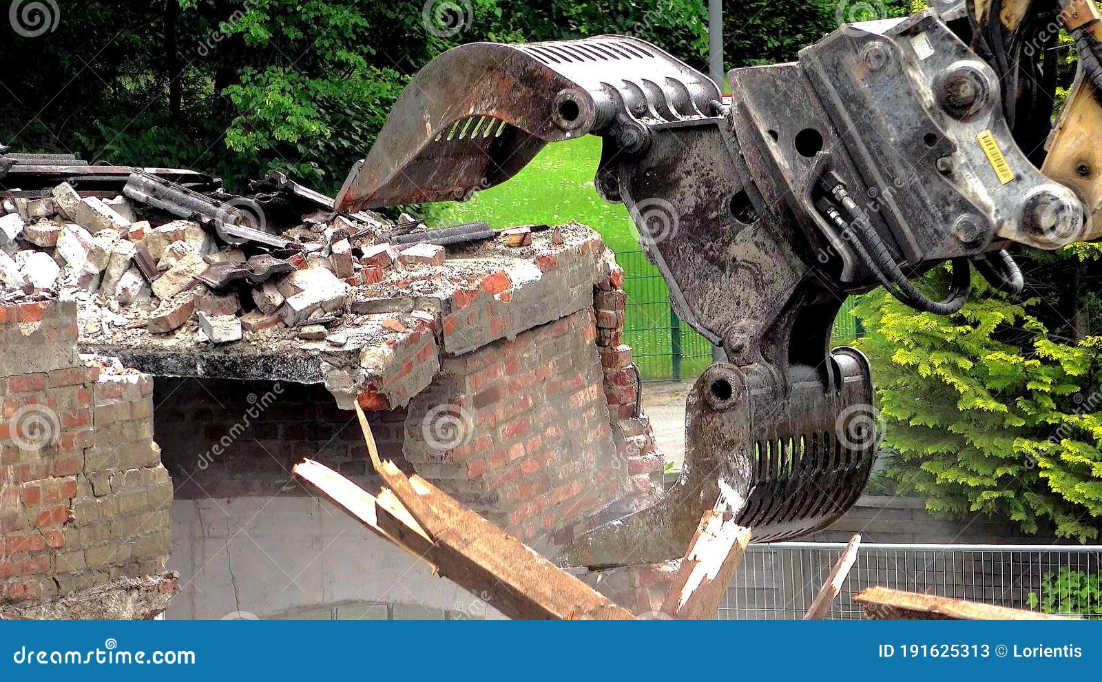 A Bulldozer Which is Using in Demolition Stock Image - Image of ...