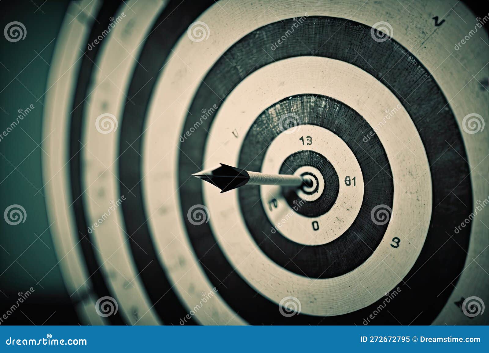 Close-up of Bullseye Target, with Keyhole and Arrow Visible Stock ...