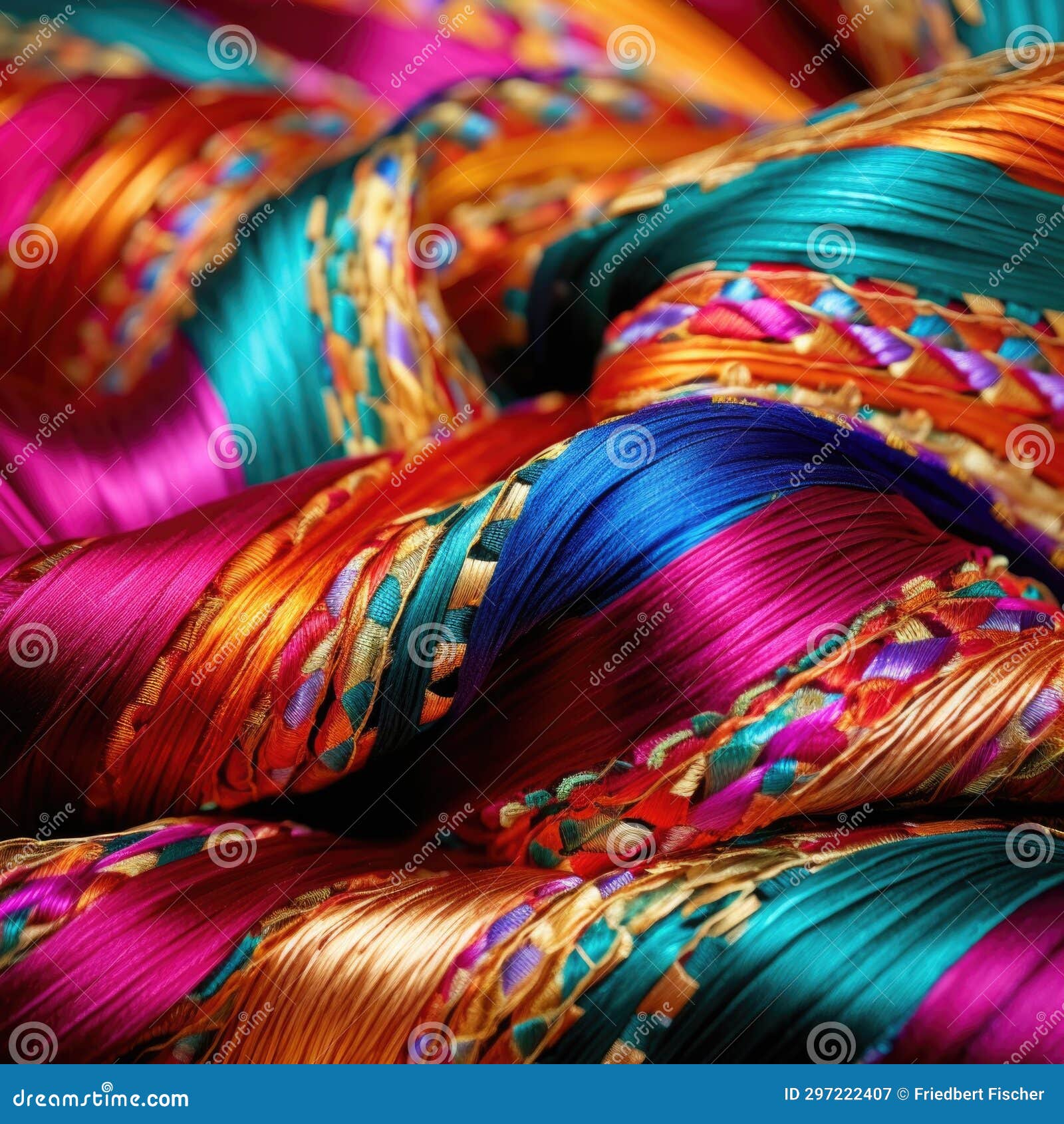 A Close Up of a Bunch of Colorful Thread Stock Image - Image of tailor ...