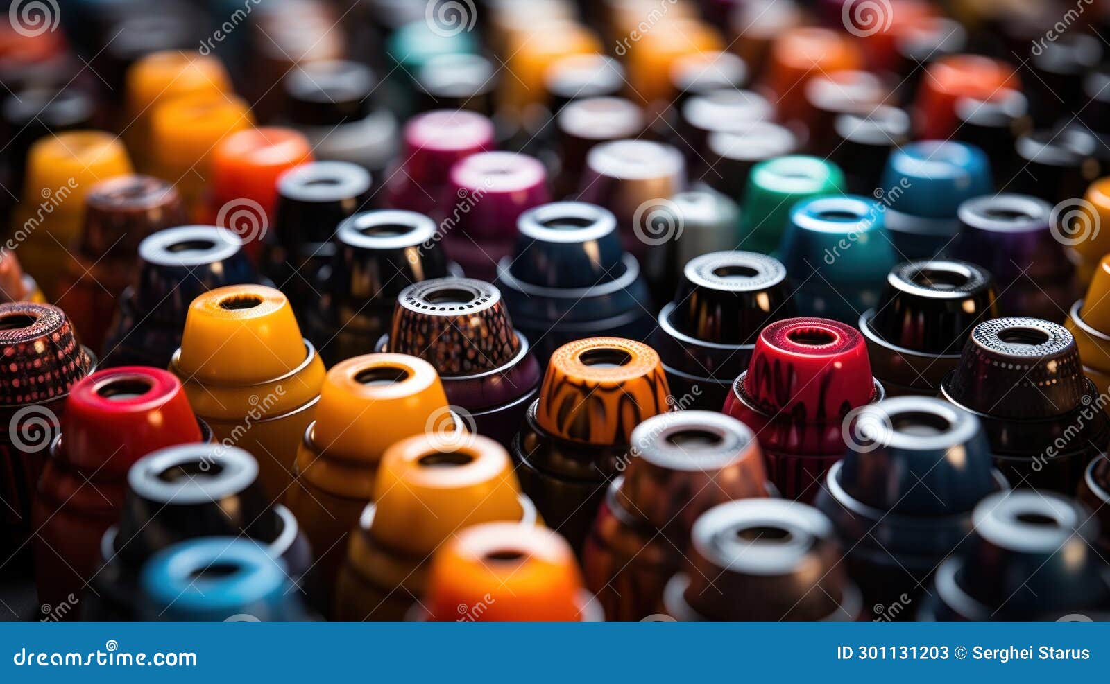 A Close Up of a Bunch of Different Colored Crayons, AI Stock ...