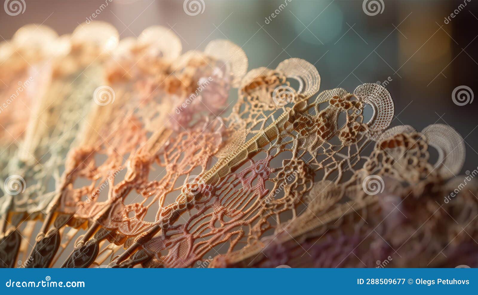 A Close Up of a Bunch of Different Colored Paper Doilies with a Blurry ...