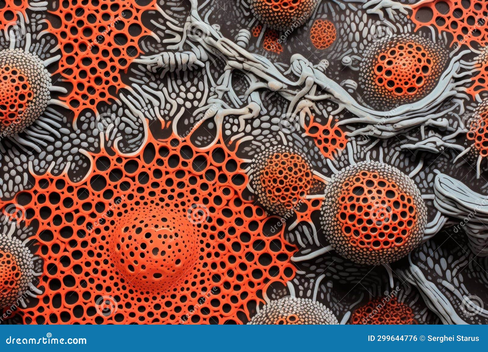 A Close Up of a Bunch of Orange and Black Cells, AI Stock Photo - Image of decoration, design ...