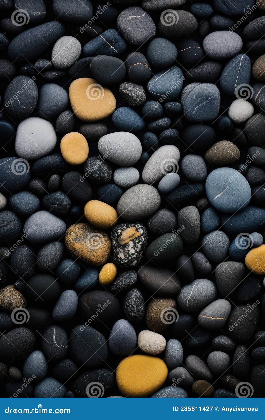 A Close Up of a Bunch of Rocks. Stock Image - Image of circle, blue ...