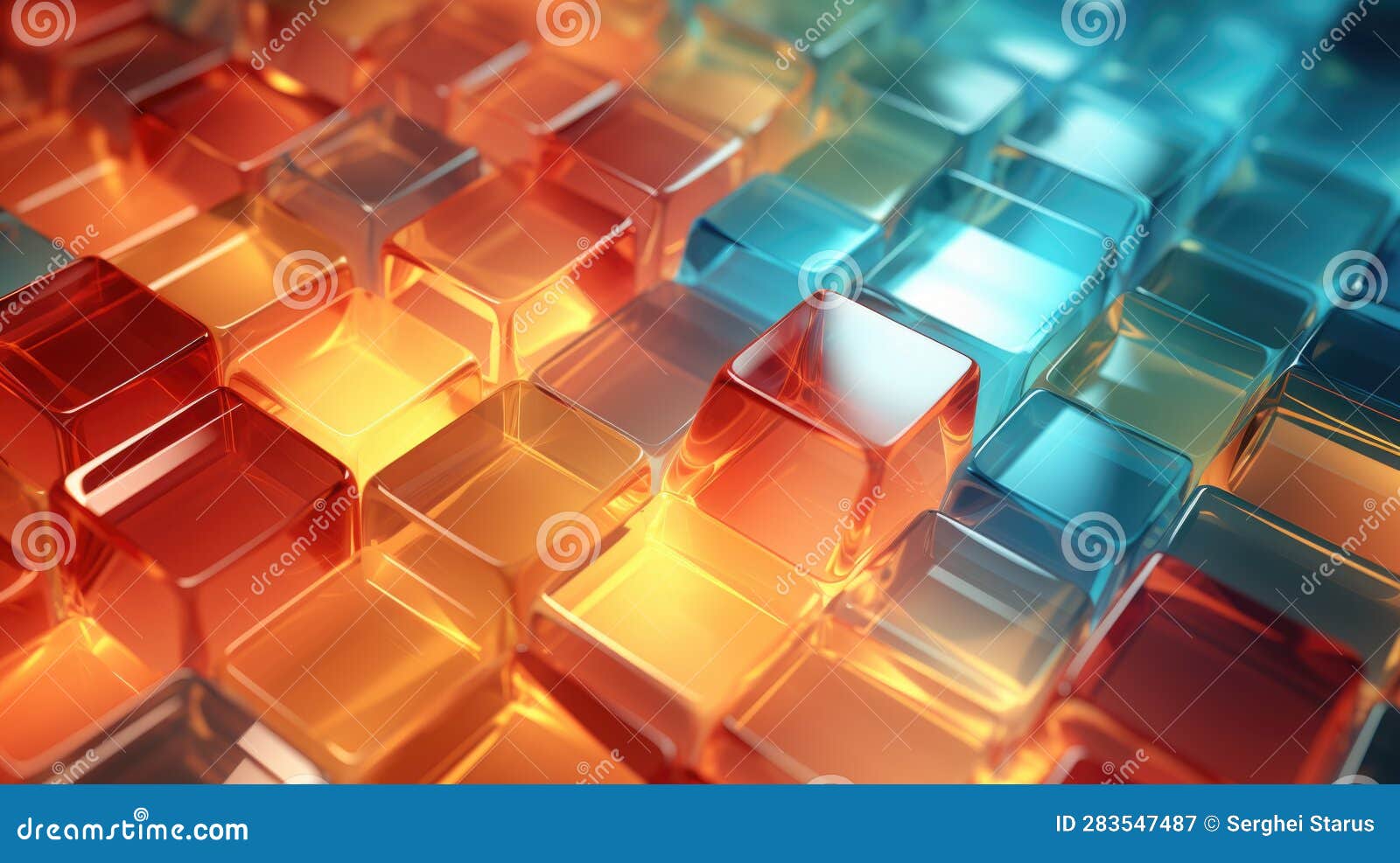 A Close Up of a Bunch of Shiny Cubes. Generative AI Image. Stock ...