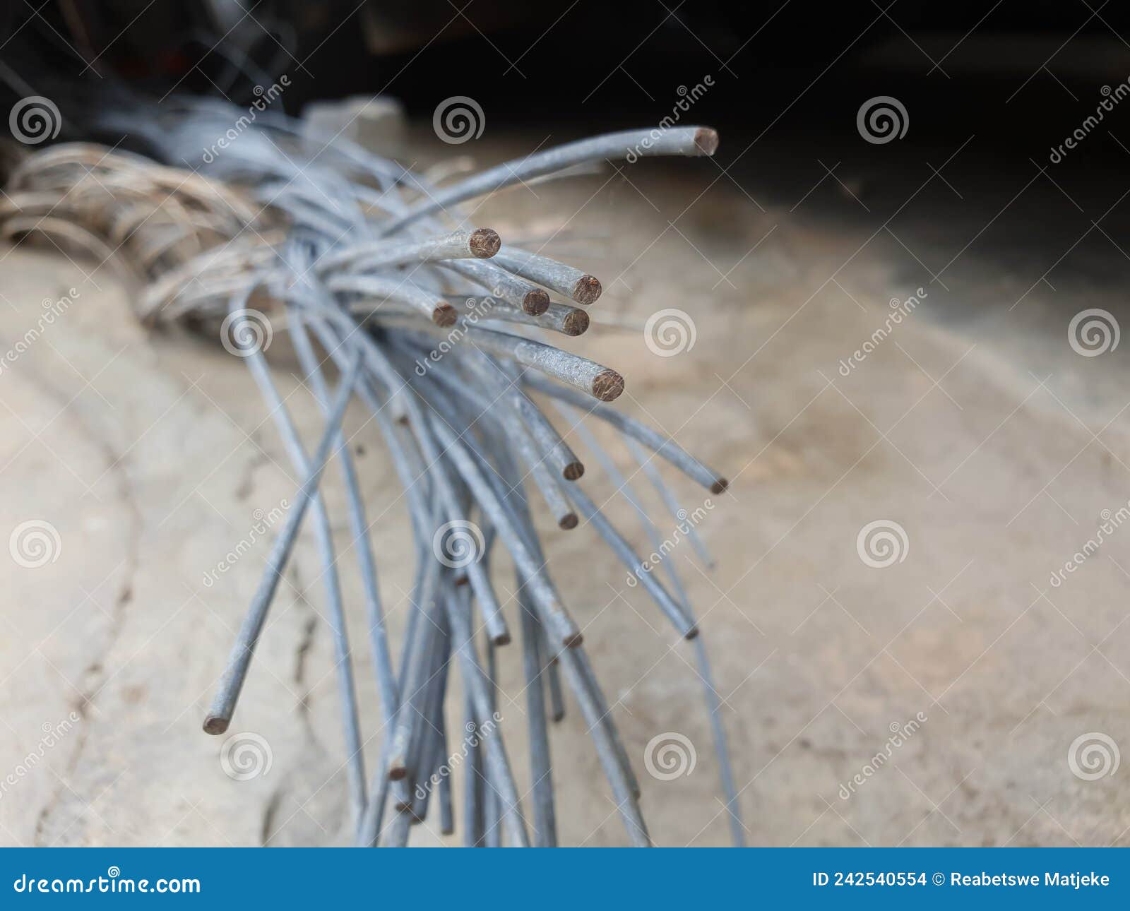 Bunch of tangled cut wire stock photo. Image of curve - 242540554