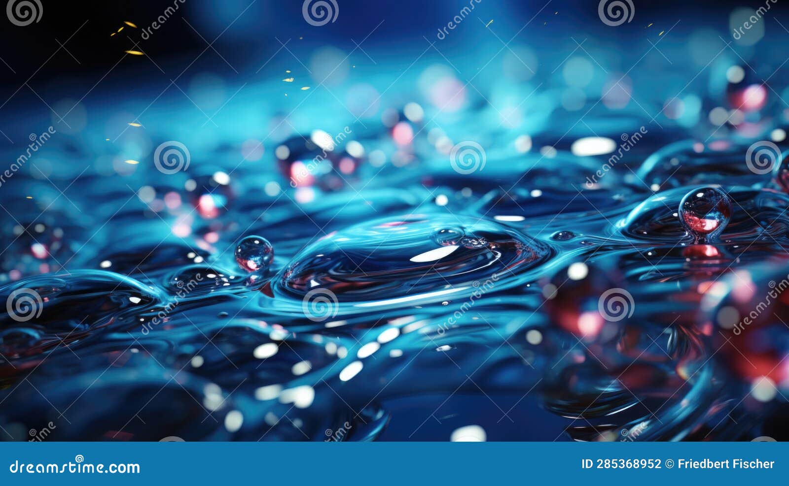 A Close Up of a Bunch of Water Droplets. Digital Image. Stock ...