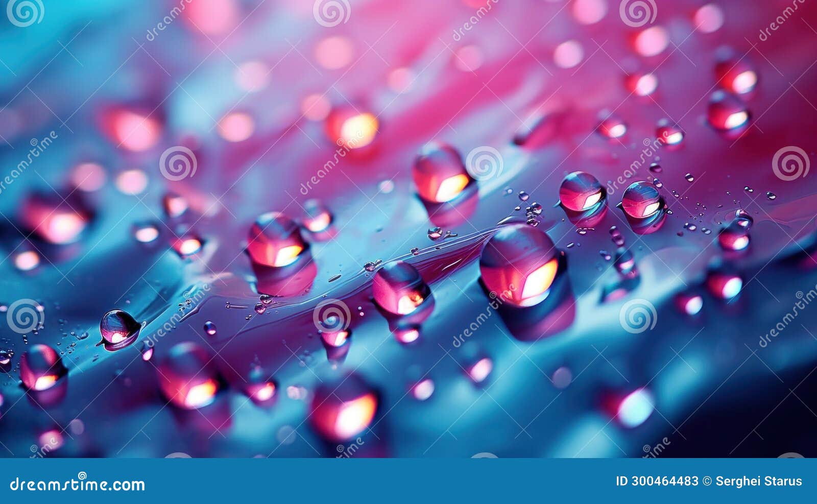 A Close Up of a Bunch of Water Droplets on the Surface, AI Stock ...