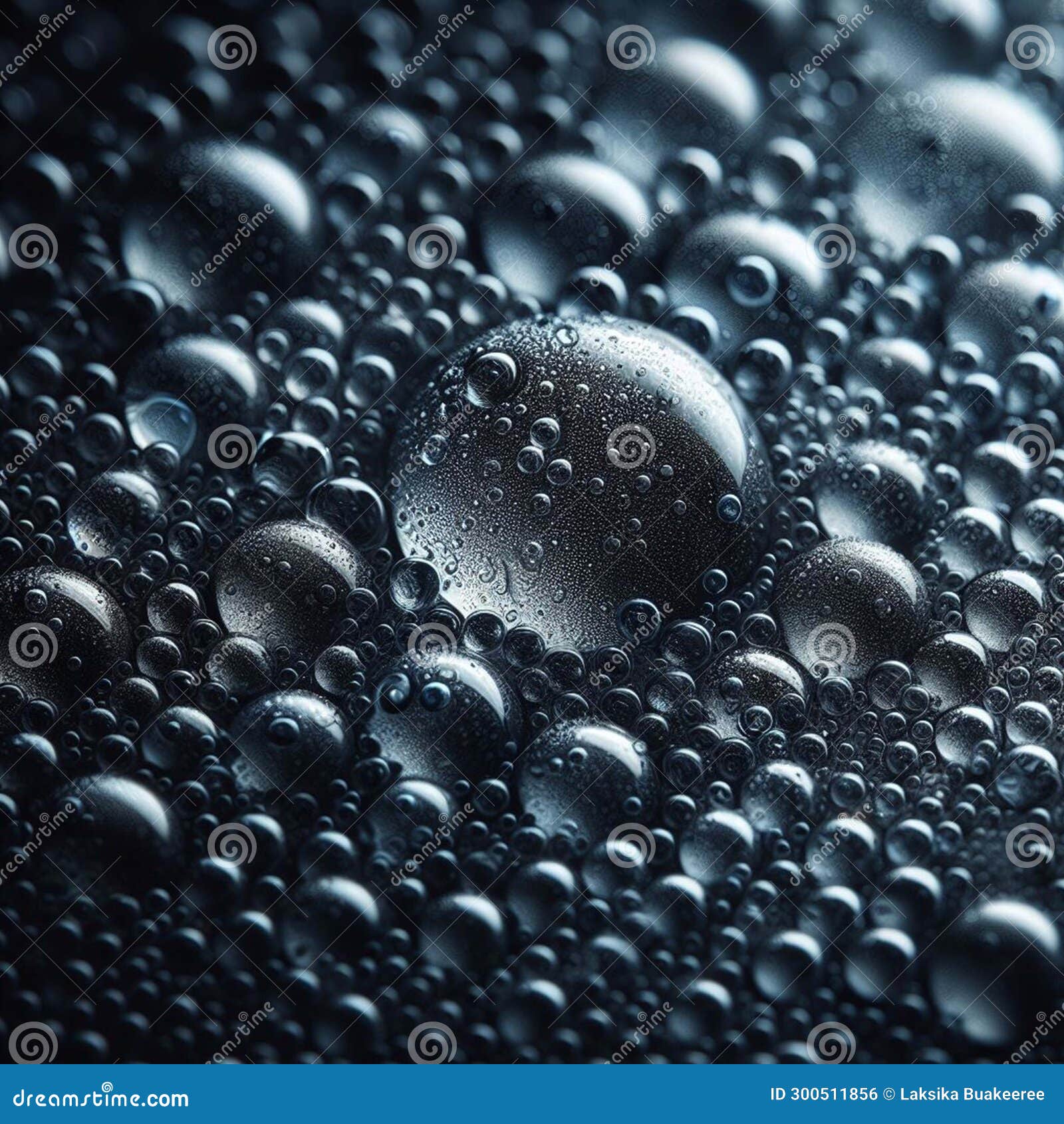 A Close Up of a Bunch of Water Droplets on a Surface. Stock ...