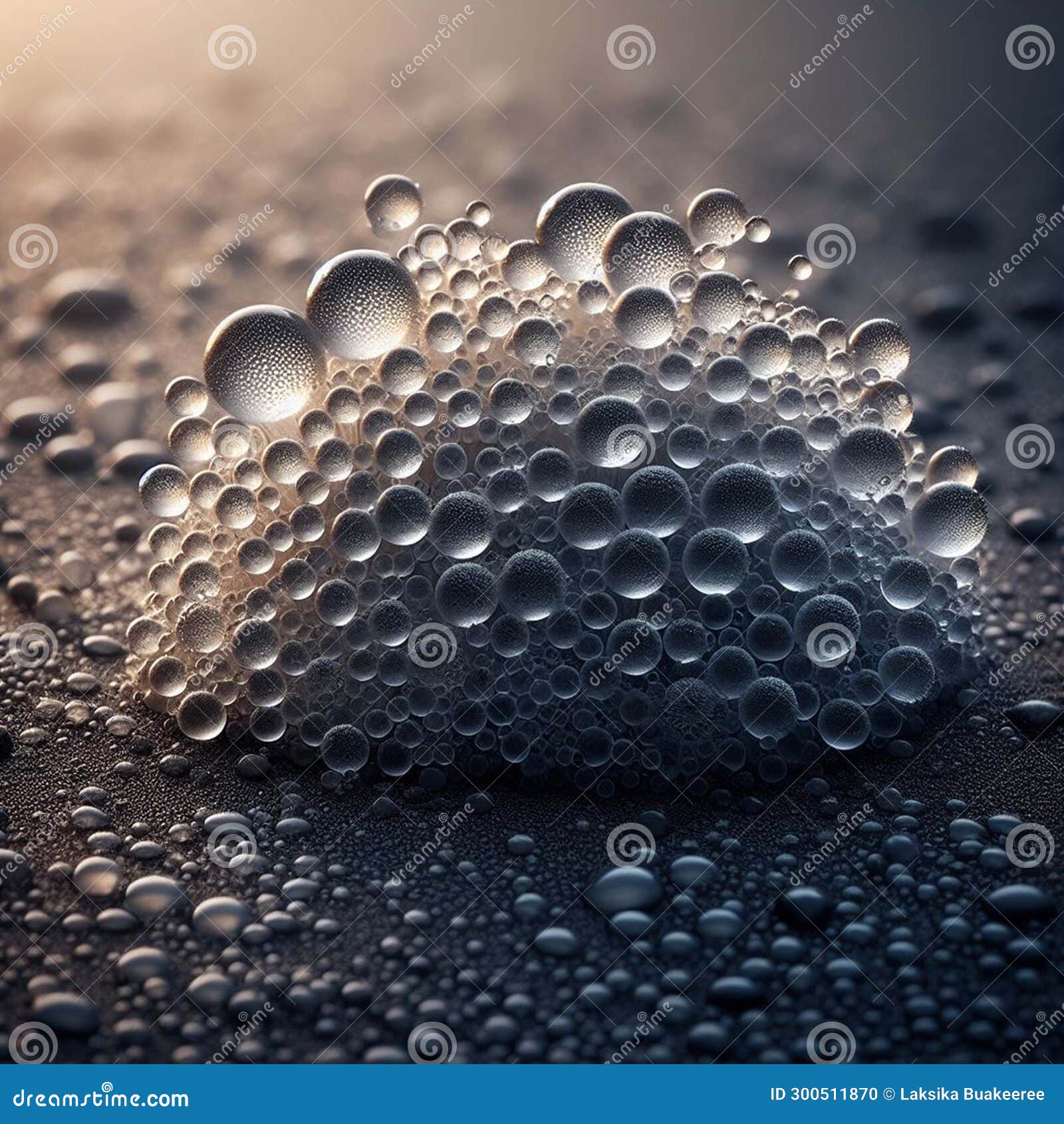 A Close Up of a Bunch of Water Droplets on a Surface. Stock ...