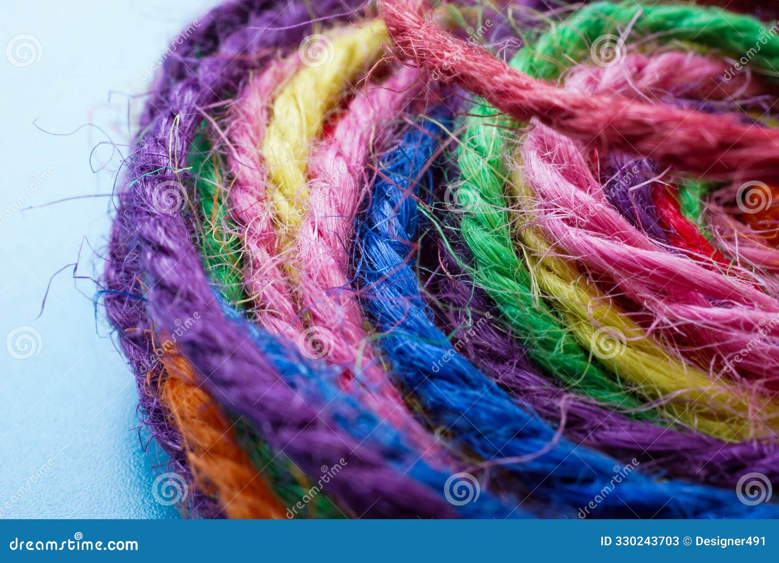 Close-up of a Bundle of Colorful Threads. Symbolizing Creativity ...