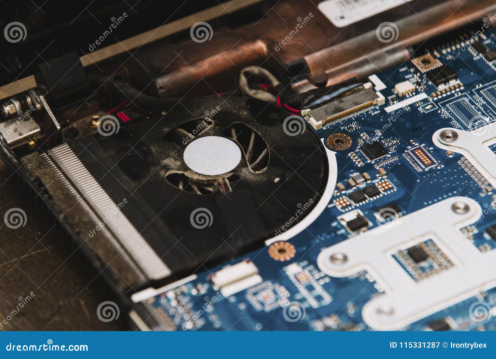Close Up on Burned Cpu Processor in Laptop Stock Image - Image of ...