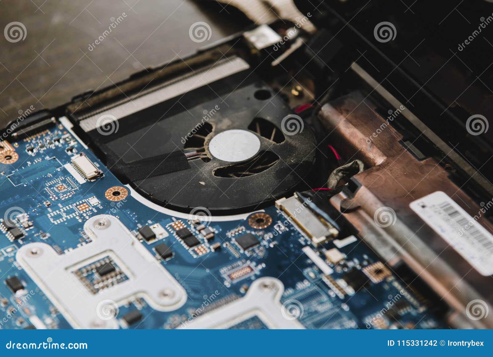 Close Up on Burned Cpu Processor in Laptop Stock Photo - Image of ...