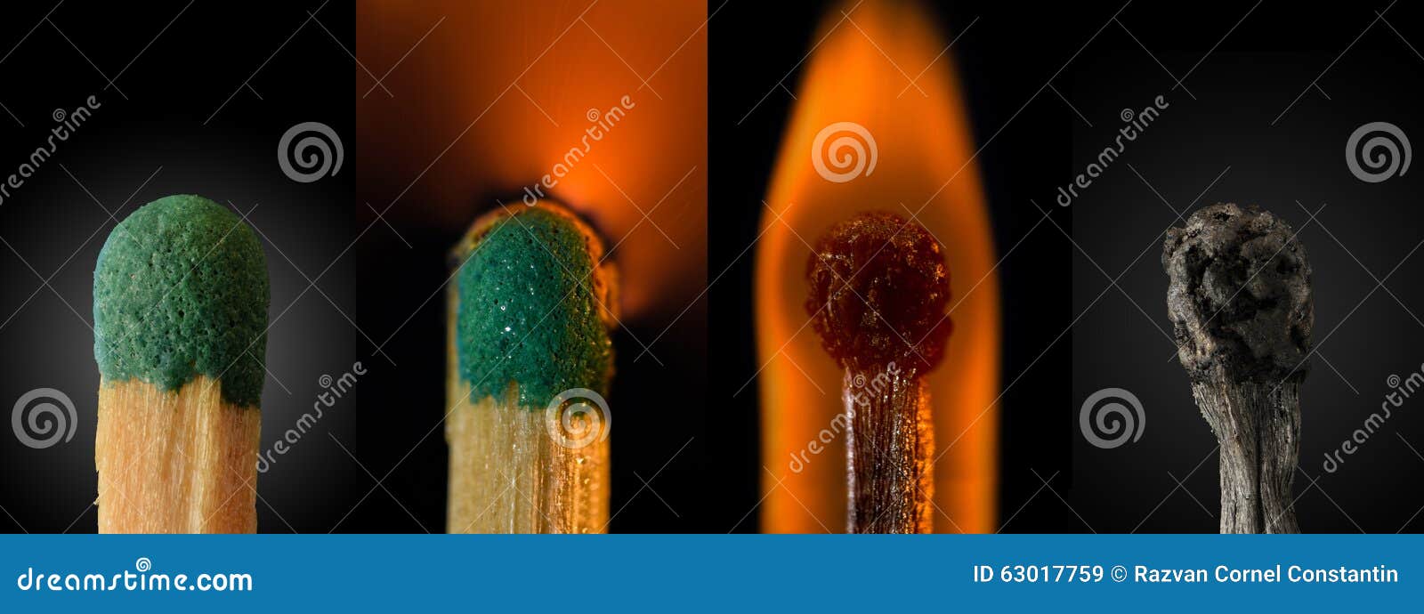 Close Up of a Burning Match - Compilation Stock Image - Image of flare ...