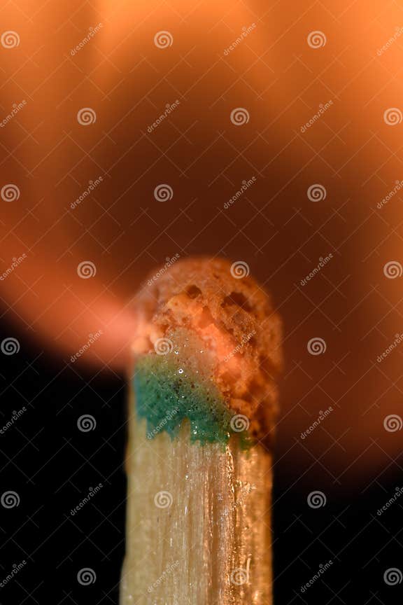Close Up of a Burning Match Stock Photo - Image of detail, glow: 63016572