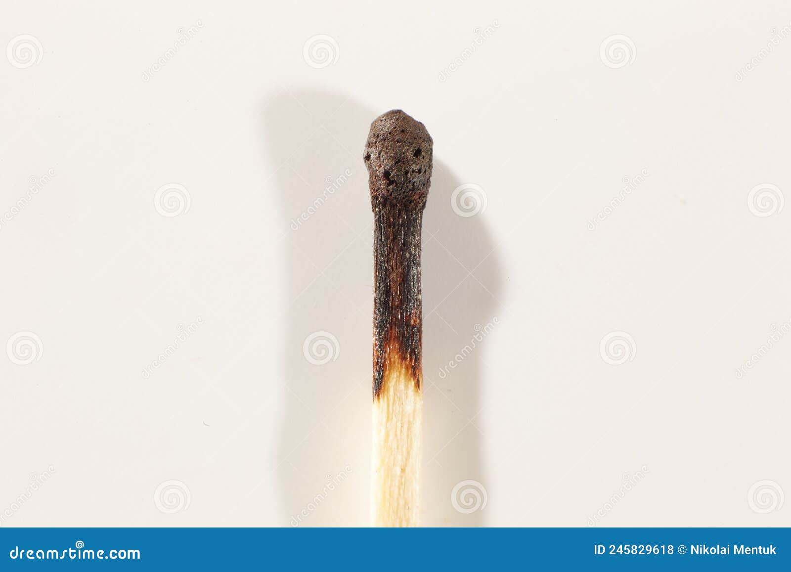 Close-up of a Burnt Match on a White Background Stock Photo - Image of ...