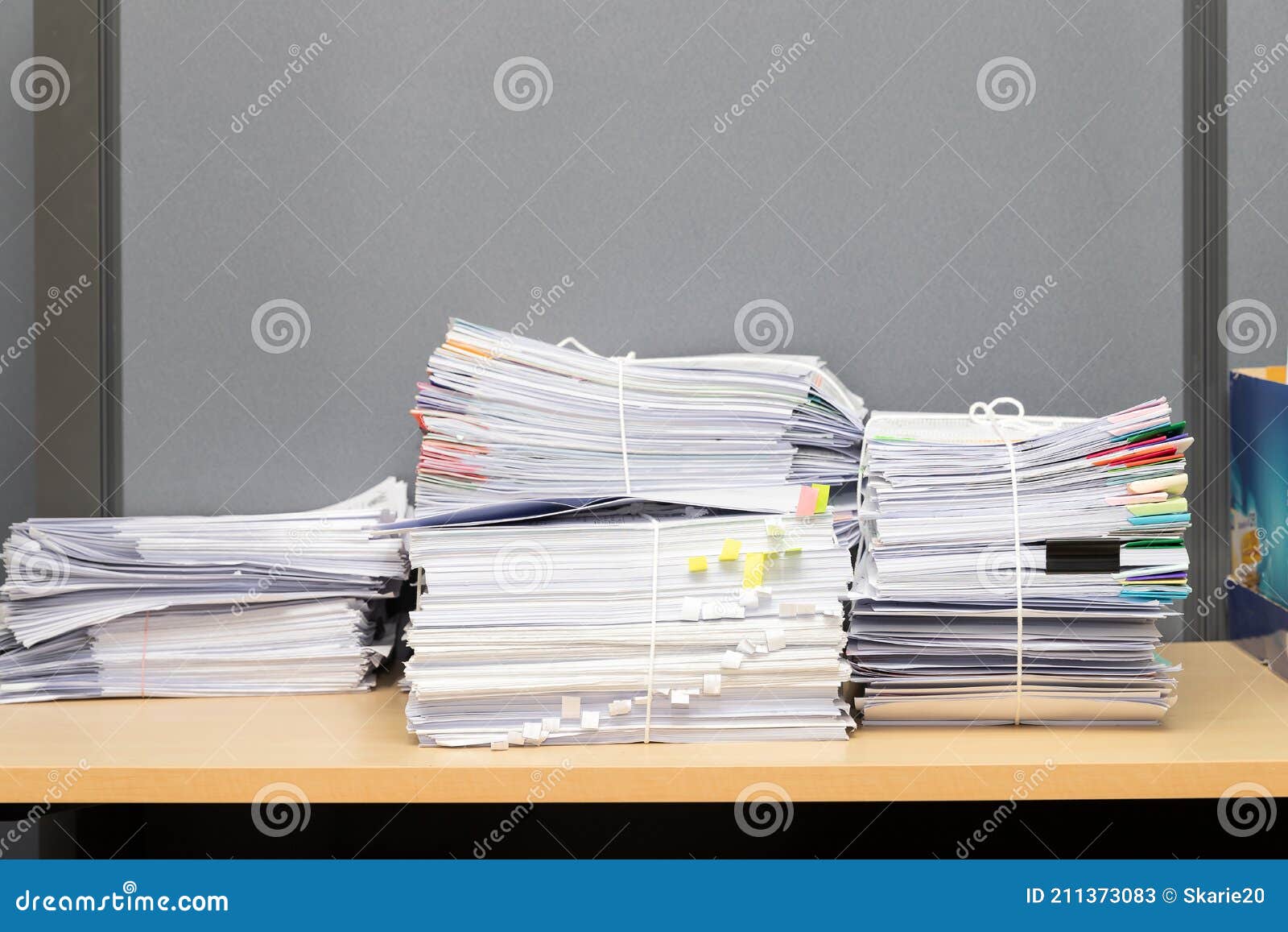 Close Up of Business Documents Stack on Desk , Report Papers Stack ...