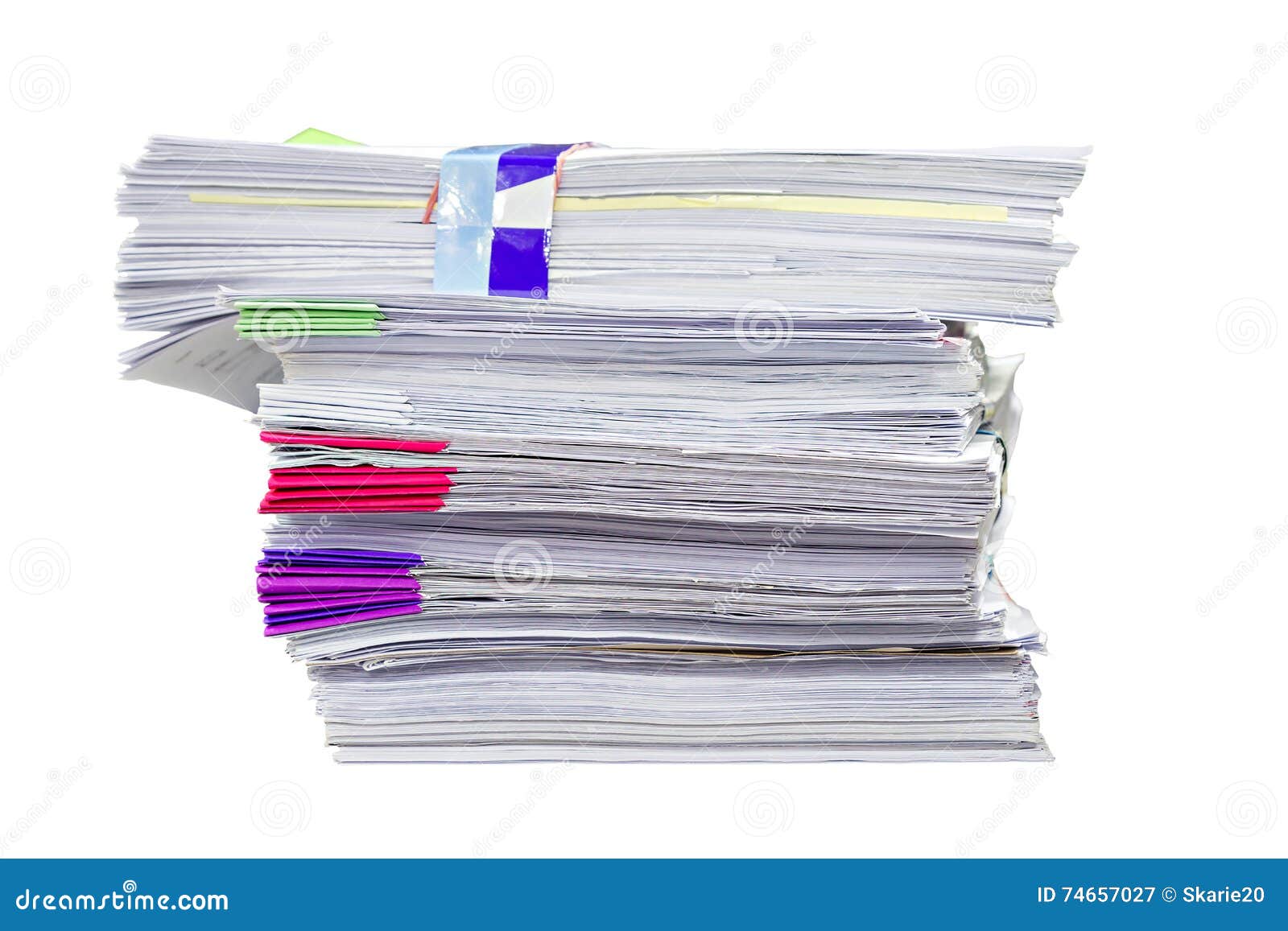 Close Up of Business Documents Stack Stock Image - Image of room ...