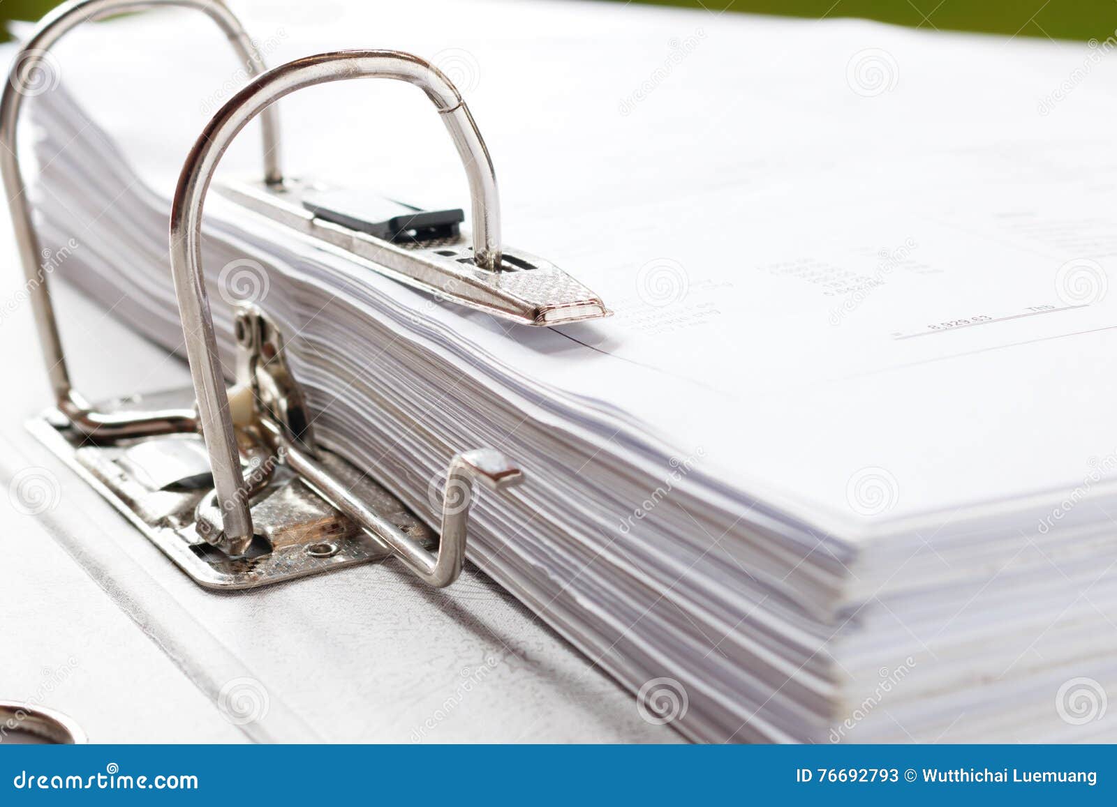 Close Up of a Business File Folder with Documents, Storage of Co Stock ...