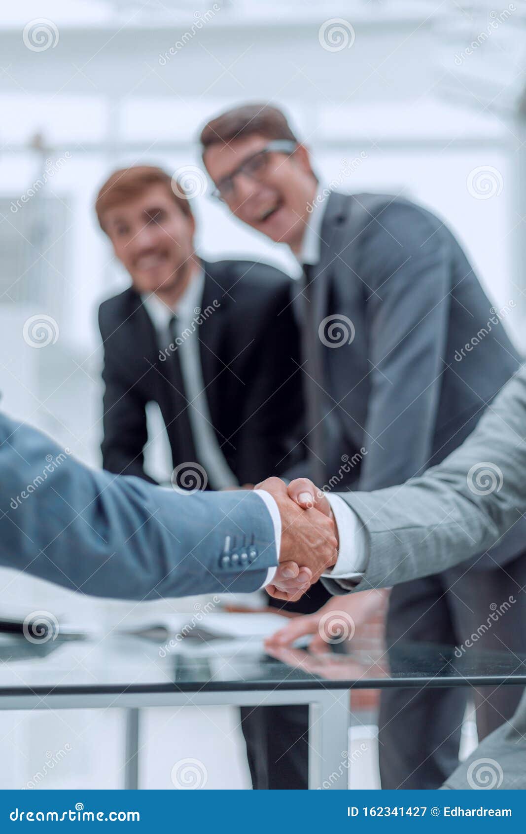 Close Up. Business Handshake in a Modern Office Stock Image - Image of ...