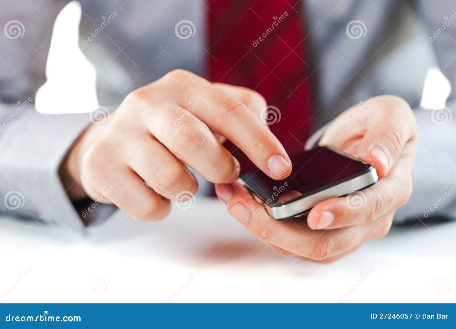 Close Up of a Business Man Using a Mobile Phone Stock Image - Image of ...