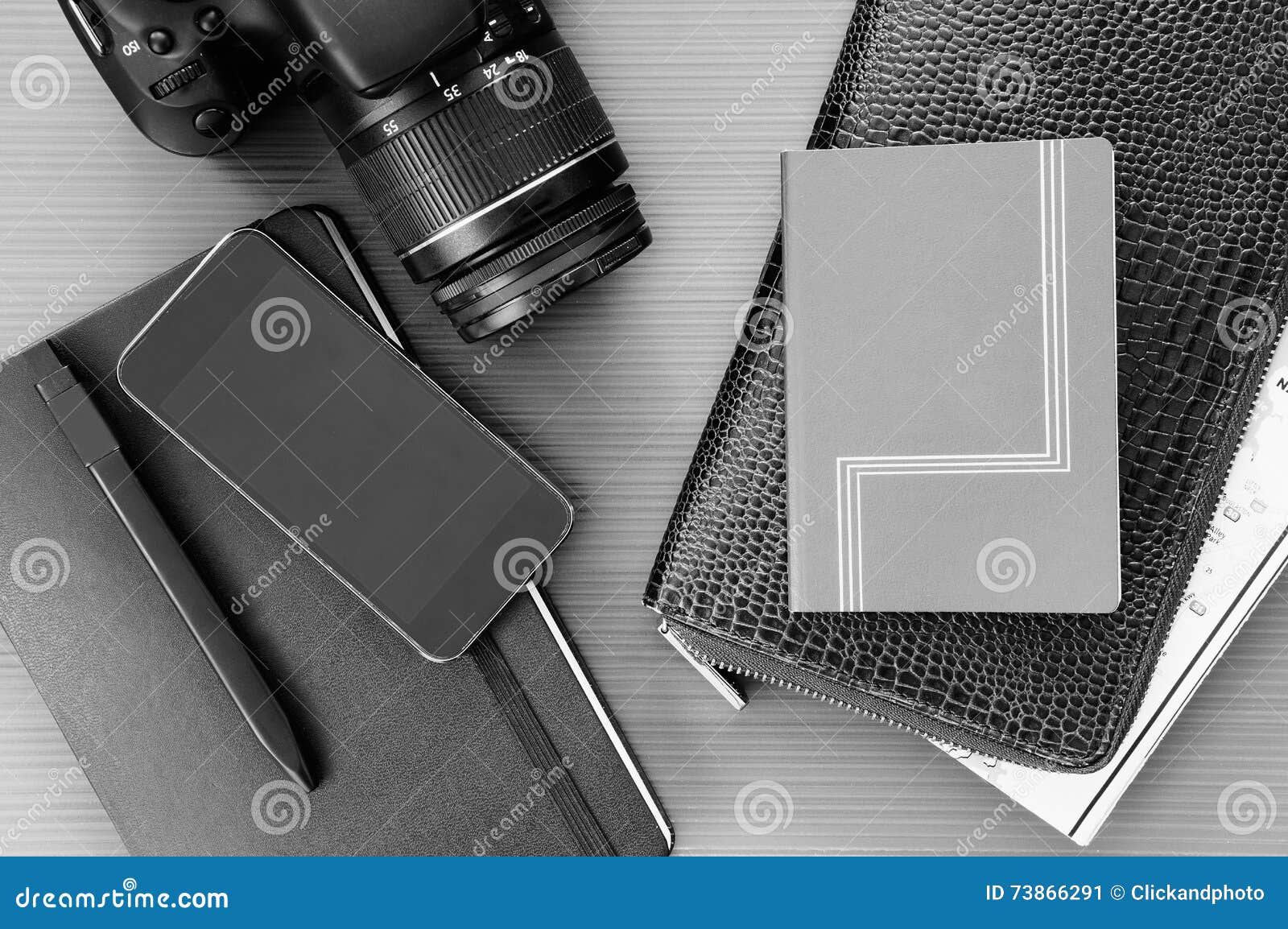 Close-up of Business Objects from Above Stock Image - Image of wallet ...