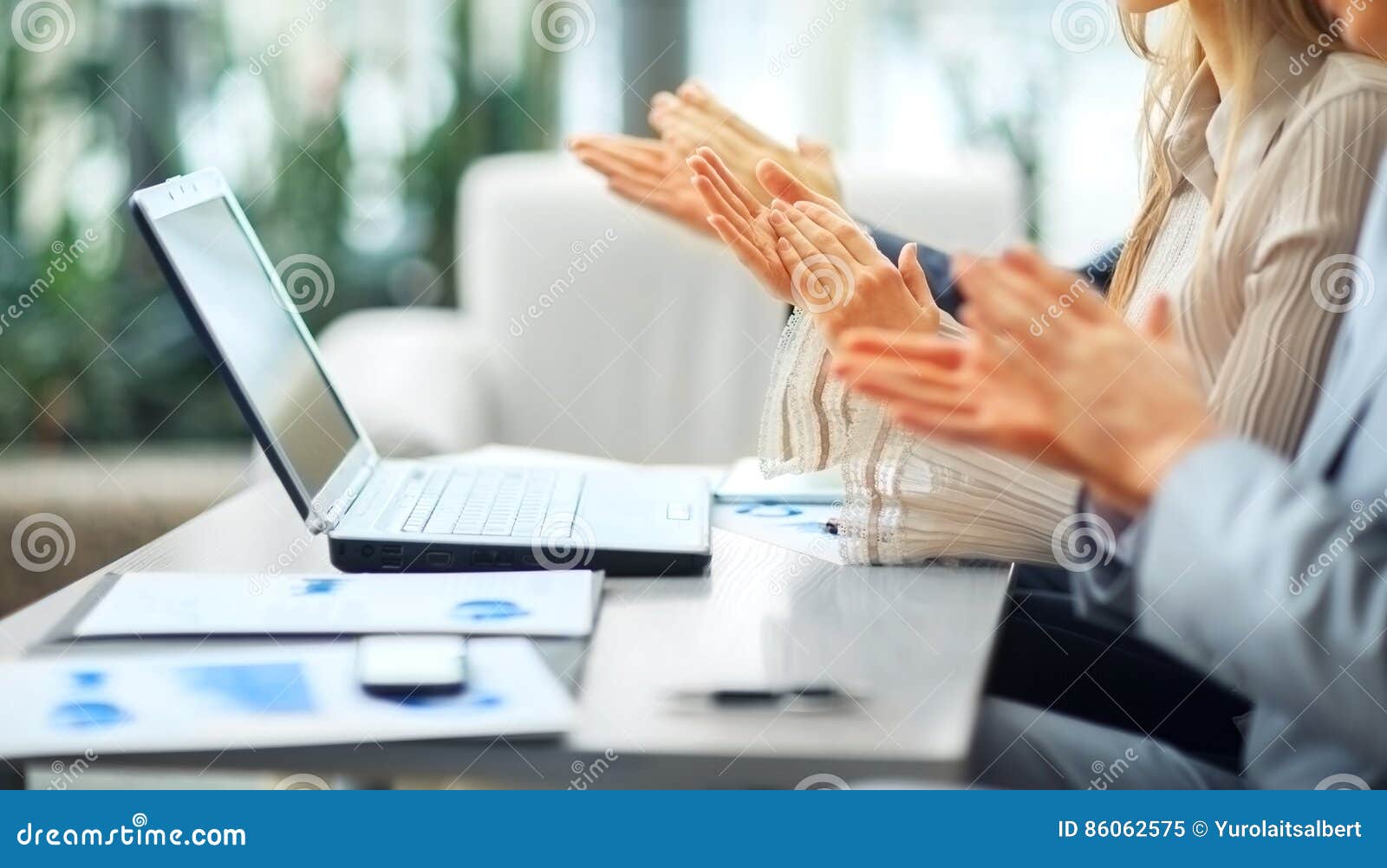 Close-up of Business People Clapping Hands. Stock Image - Image of ...