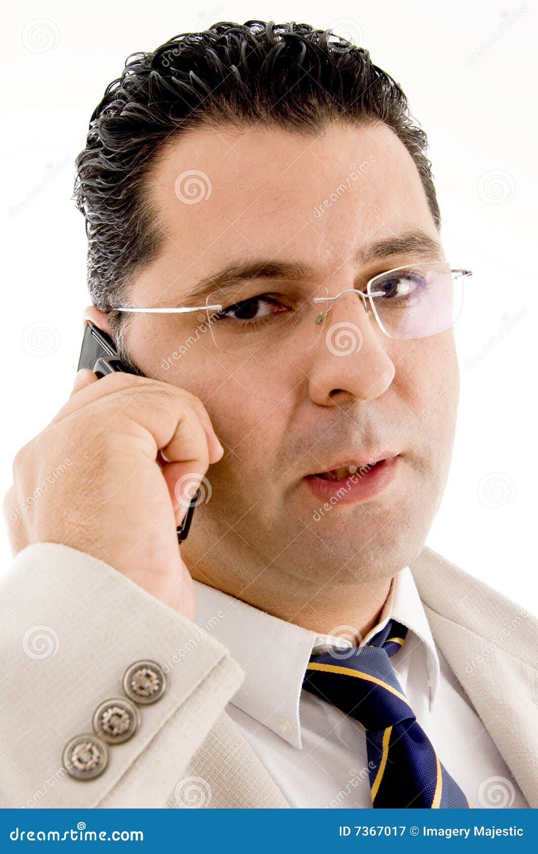 Close Up of Businessman Busy on Phone Call Stock Image - Image of alone ...
