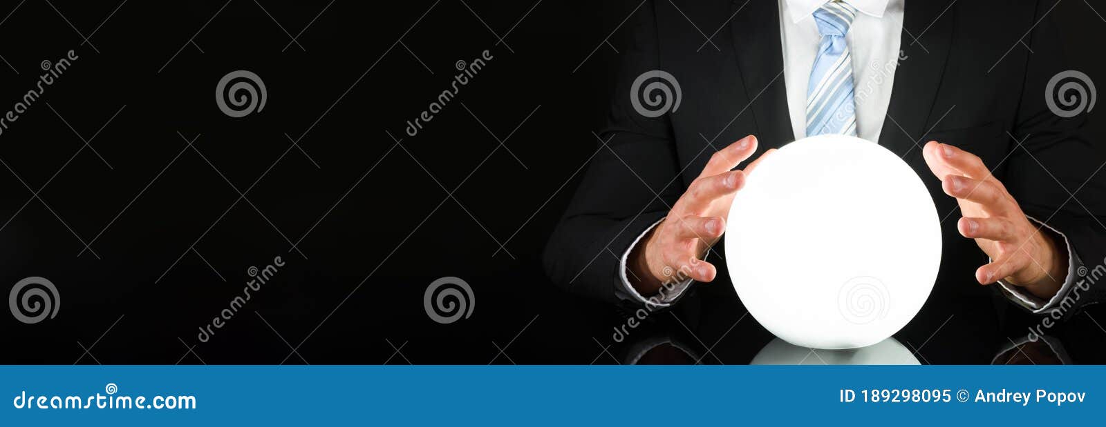 Psychic Predicting Future Using Crystal Ball Stock Image - Image of ...