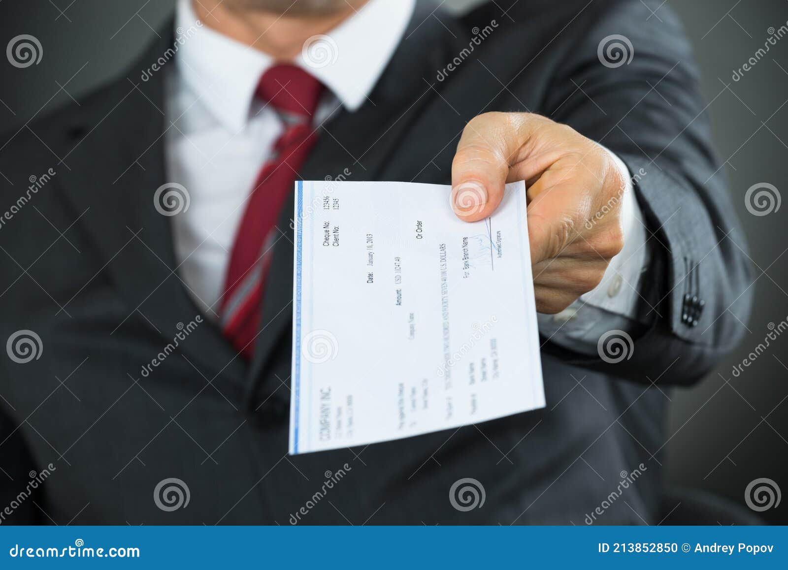 Close-up of Businessman Hands Giving Cheque Stock Photo - Image of bank ...