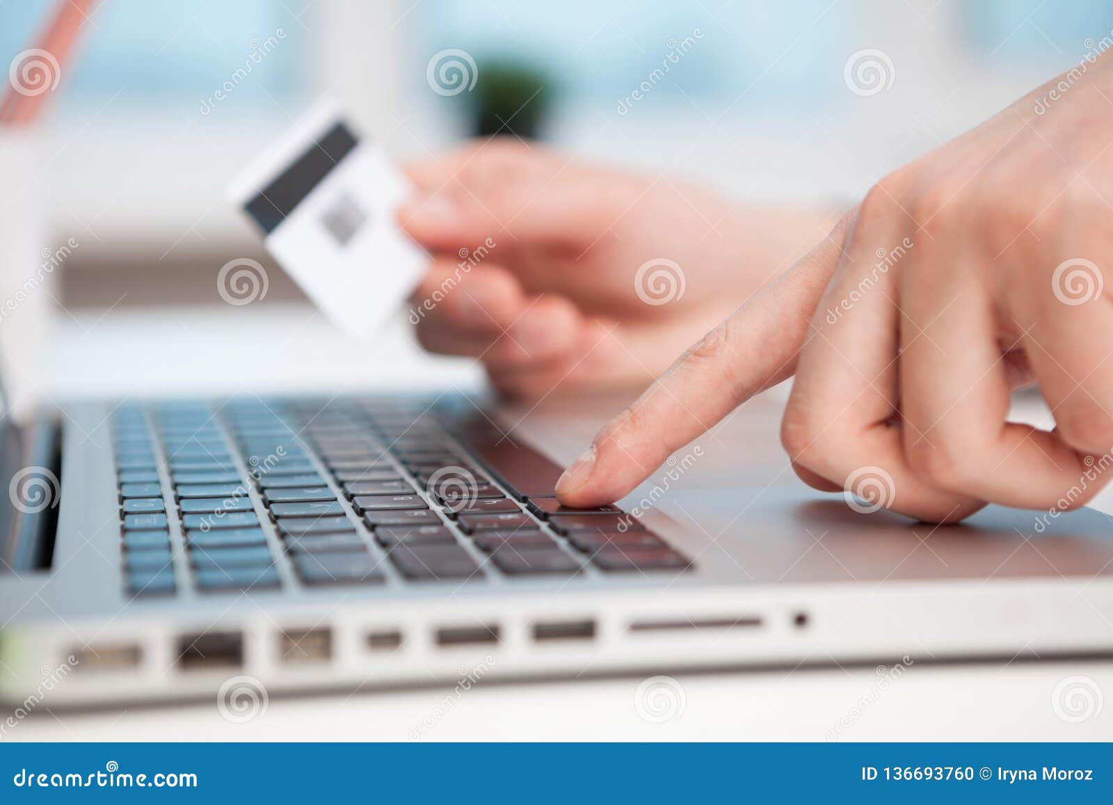 Close Up of Businessman Hands Using Laptop Computer Stock Photo - Image ...
